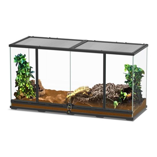 Terrarium reptile 118x45x60 - Terratlantis Noir - Cdiscount Animalerie
