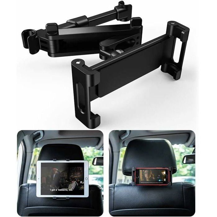 Support Tablette Voiture Appui-tête Universel, Rotation 360° Réglable 6 ...
