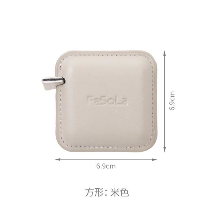 Crème carrée classique-ruban à mesurer Mini Fasola, 1.5m, Portable, mignon, trois tailles, buste ...