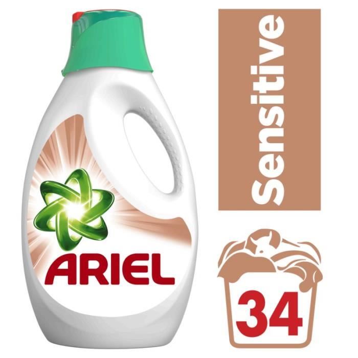 ARIEL Lessive liquide Sensitive - 1,5L - 34 Lavages - Cdiscount Au ...