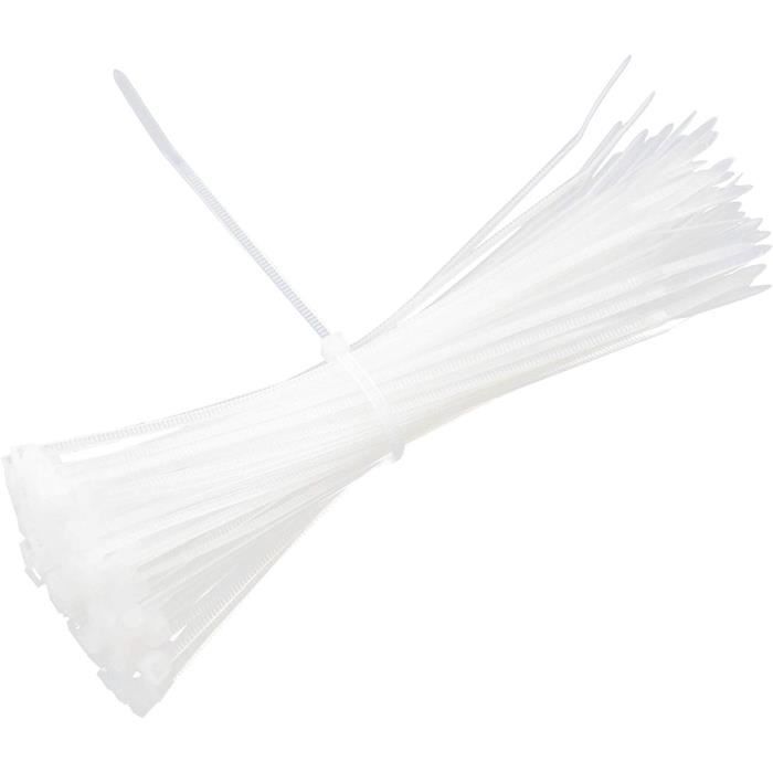 100 Pièces Serre-câbles électriques Blanc 3mm*15cm Serre Cable ...