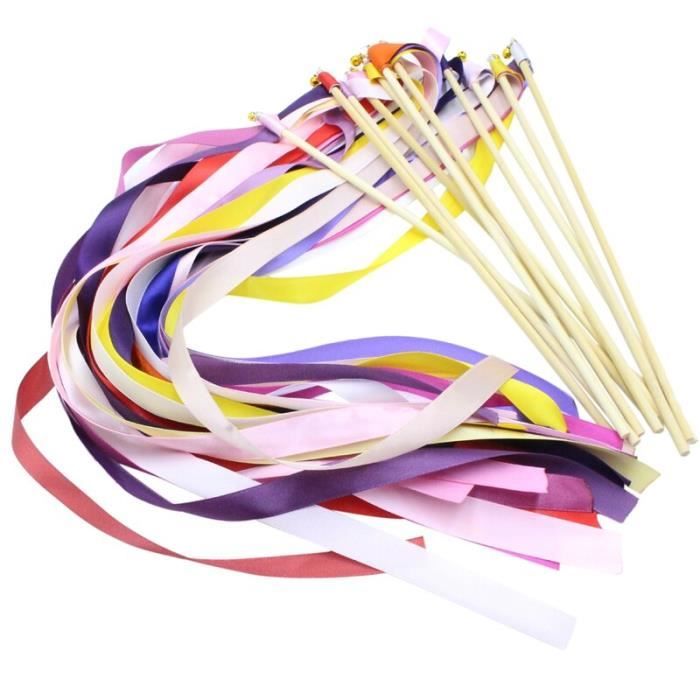 24 pièces mariage ruban fée bâton ic barre tirer fleur décoration ...