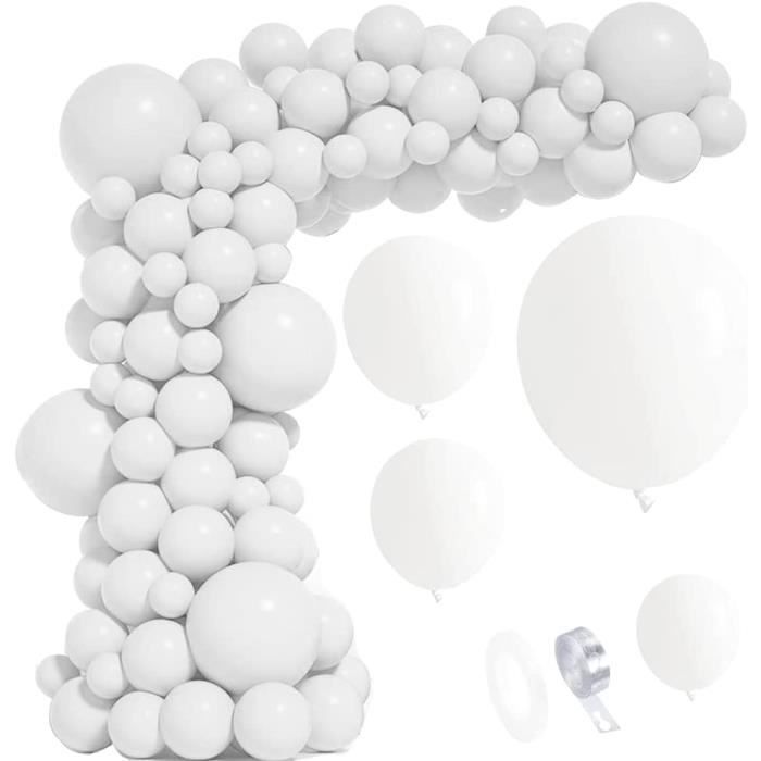 Ballon Blanc, Ballon Mariage, 110 Pièce Ballon Anniversaire, 18-12-10-5 ...