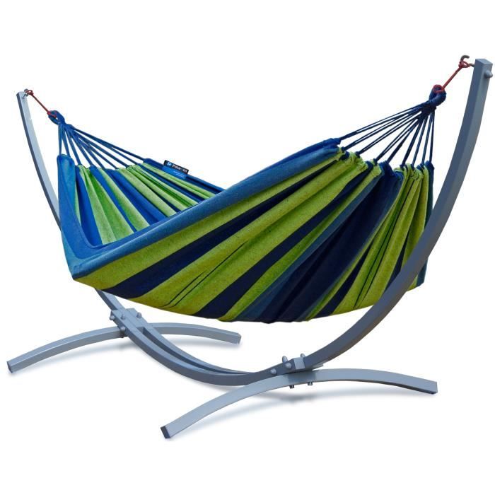 Hamac avec Support en Acier pour 2 personnes Démontable -Charge Max ...