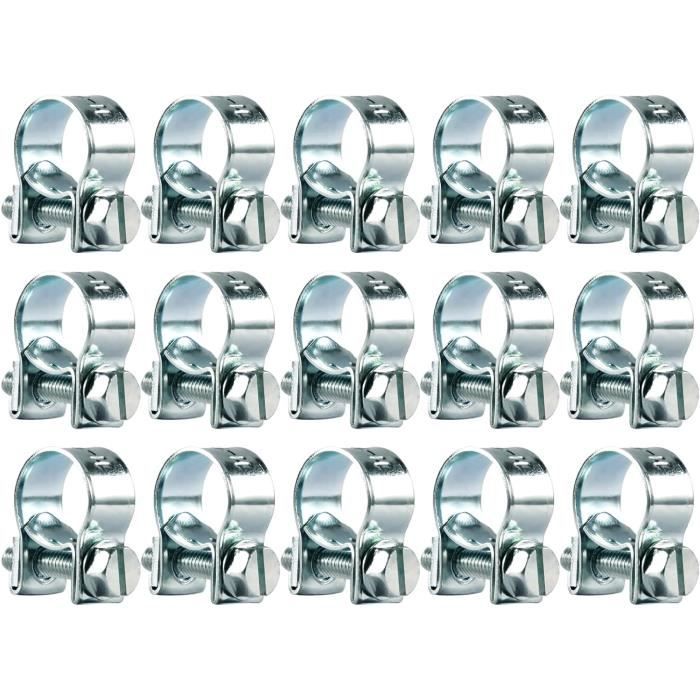 15 Pièces Collier De Serrage Métallique Inox 11-13Mm Colliers Serrage ...