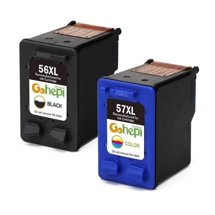 Cartouches d'encre compatible HP 56 xl et HP 57 xl pour HP Photosmart ...