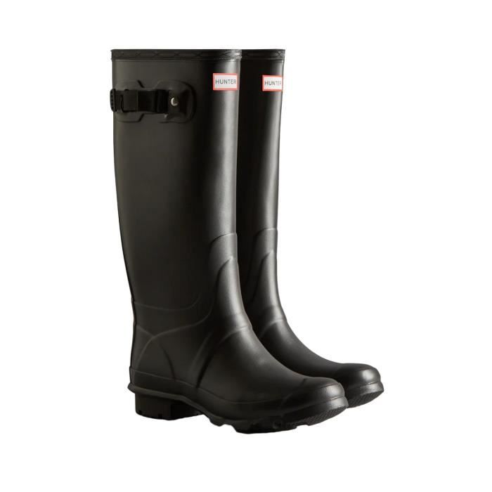 Bottes de pluie Hunter pour femme - Jambe large - Imperméable - Noir ...