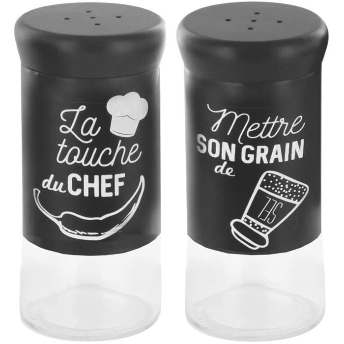 Duo Sel Et Poivre Rétro Salière Et Poivrière Collection Chef Noir ... Duo Sel Et Poivre Rétro Salière Et Poivrière Collection Chef Noir ...