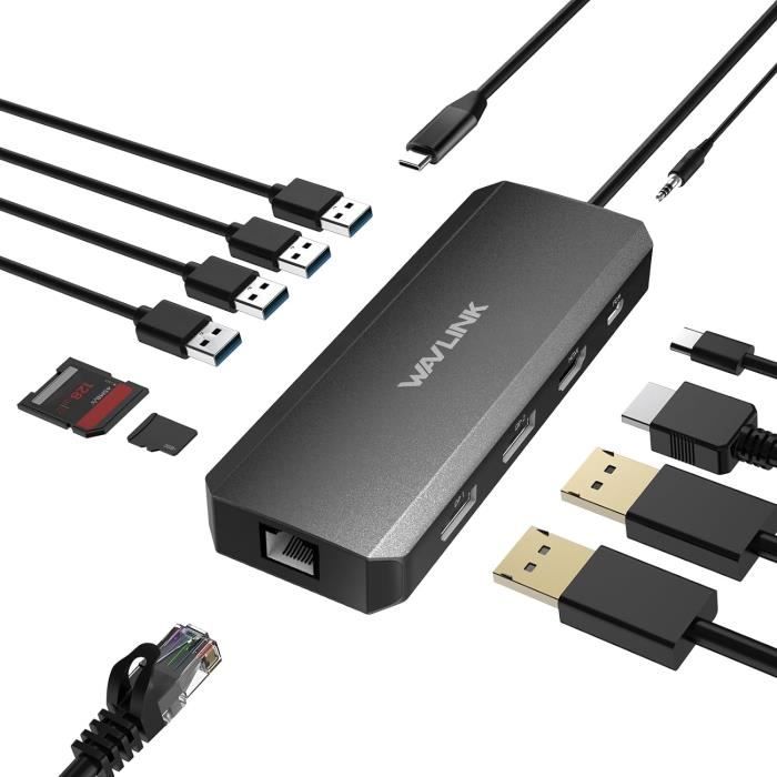 3-Moniteurs Station D'Accueil Usb C,Docking Station Usb C,Avec 2 ...