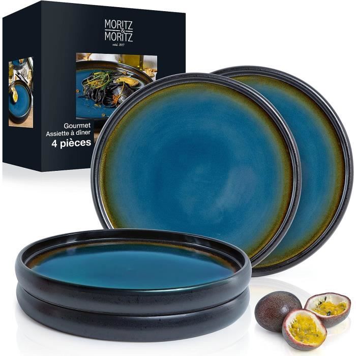 Moritz & Moritz SOLID Lot de 4 assiettes plates en grès 26[S135 ...