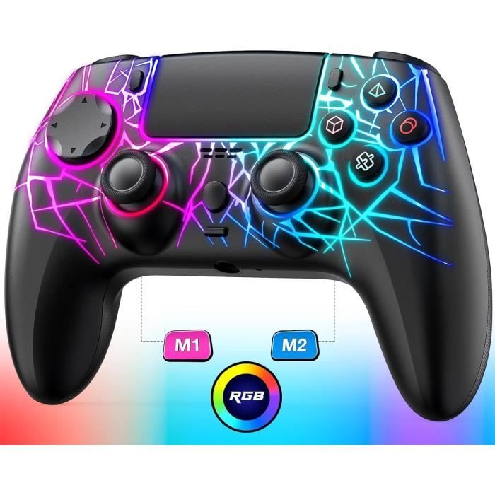 Led Manette Sans Fil Pour Ps4, Wireless Controller Pour Ps4 Avec Double ...