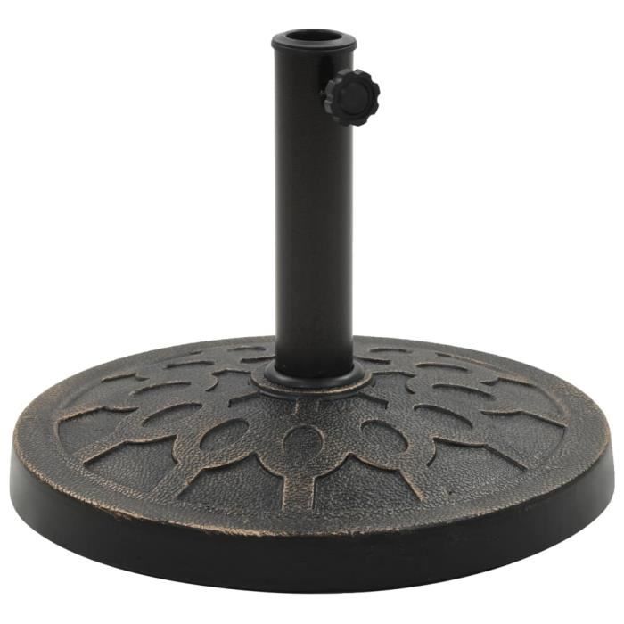 PAL Socle rond de parasol Polyrésine 13 kg Bronze - Cdiscount Jardin