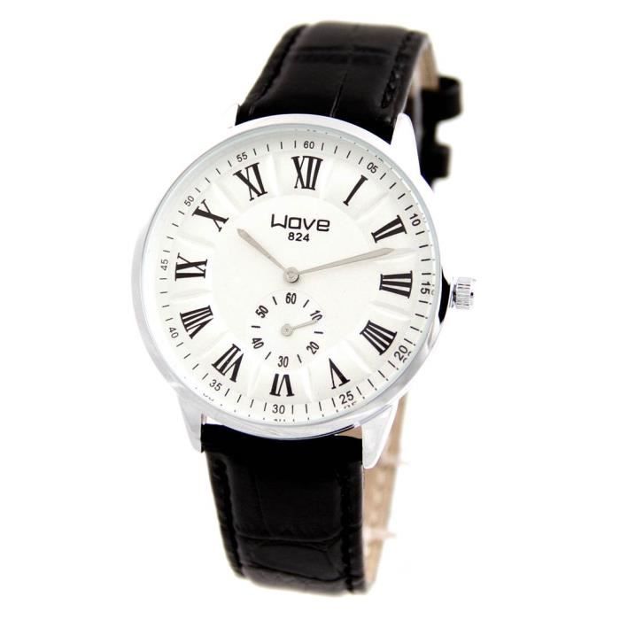 Montre Homme Classique Cuir Noir WAVE 2569 , Classique - Achat/vente ...