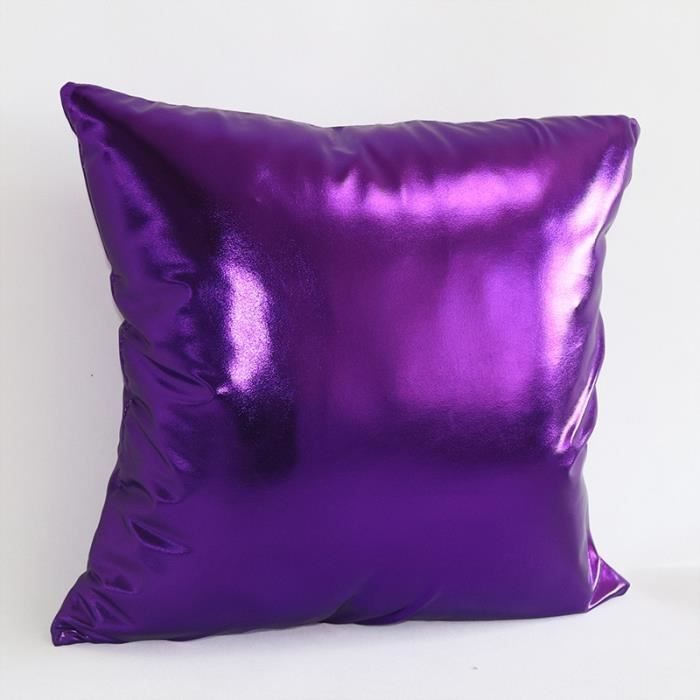 Violet-450mm*450mm -Housse de coussin en tissu feuille d'or 45x45cm ...