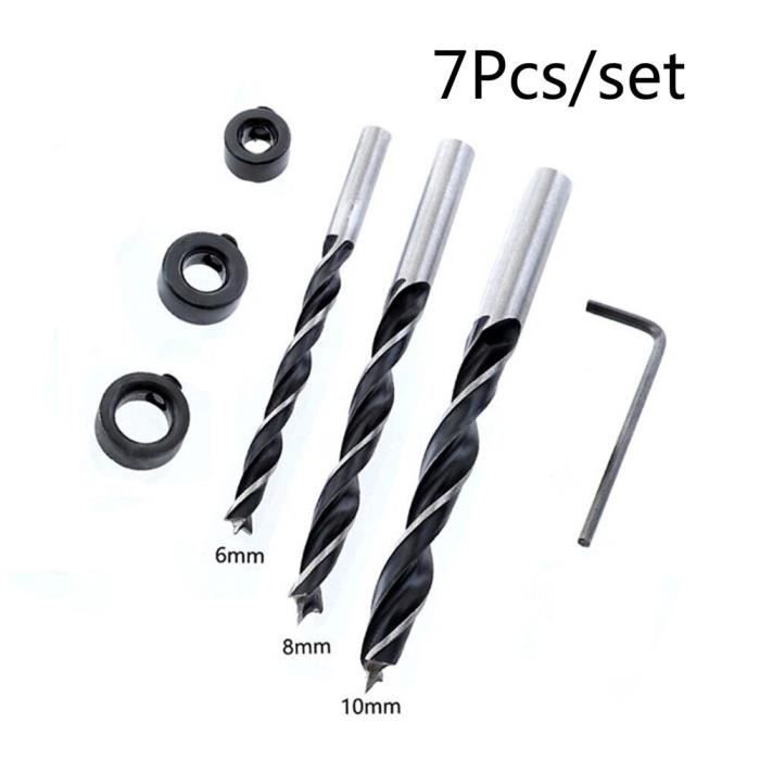 7 pcs -Gabarit de vis de trou de poche 15 degrés,perceuse de cheville ...