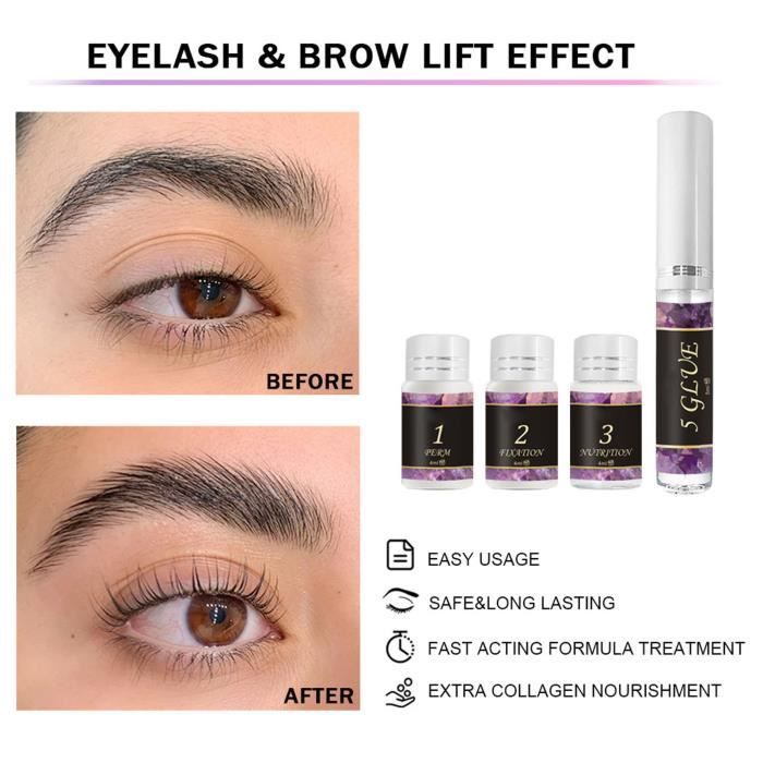 Cuque Kit de coloration permanente des cils Lashes Perming Kit Sourcils ...