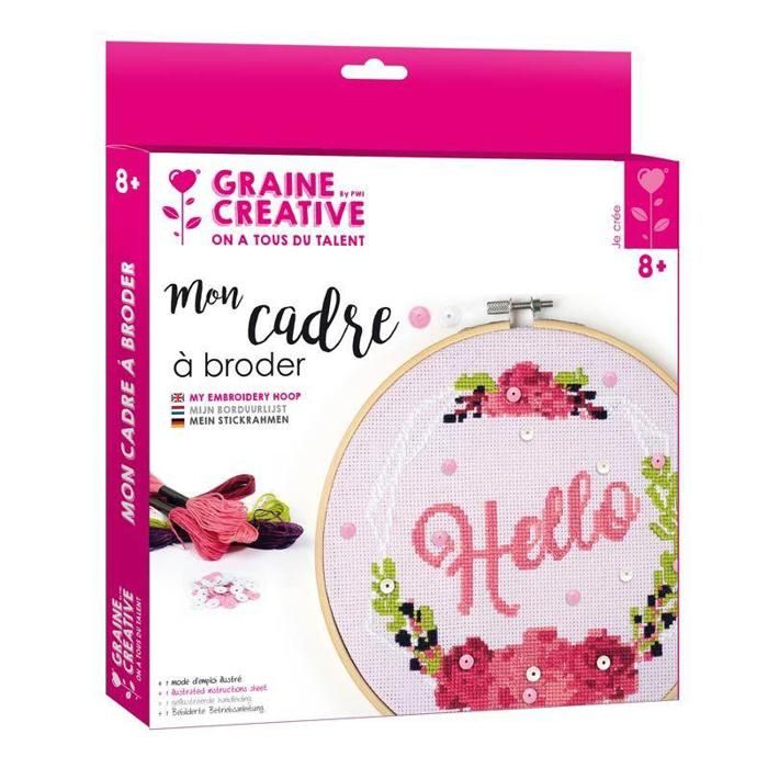 Kit Tambour à Broder - Sirène - Bois - Couleur Bois - Artisanat - DIY ...