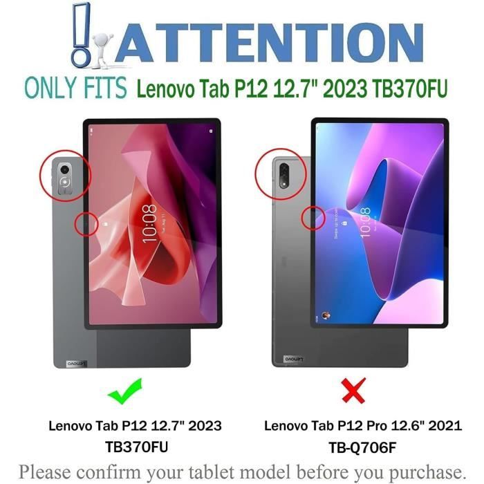Rétroéclairé Clavier Coque Pour Lenovo Tab P12 12.7 Pouces Tablette ...