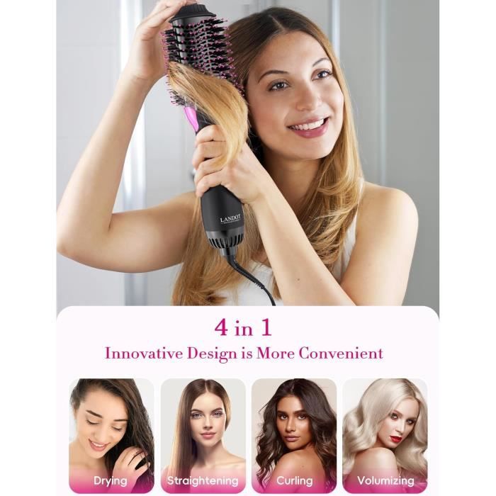 Brosse Soufflante One-Step Sèche-Cheveux Volumisant: Salon Brosse ...
