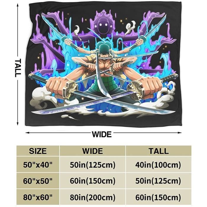 Couverture Anime une pièce Roronoa Zoro Super chaud doux lit canapé ...