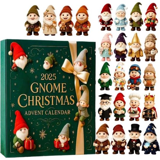 Calendrier Avent Lutin 2025 Acrylique 2D 24 Jours Pendentif Cadeau ...