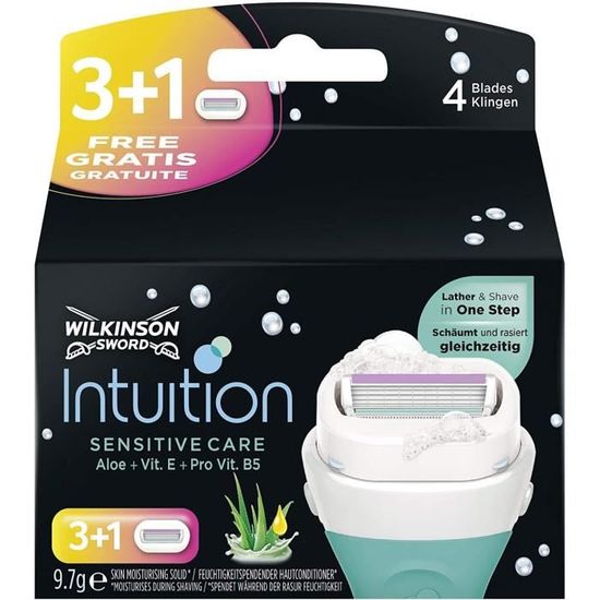 Intuition Sensitive Care 3 lames de rasoir + 1 lame gratuit.[G206 ...