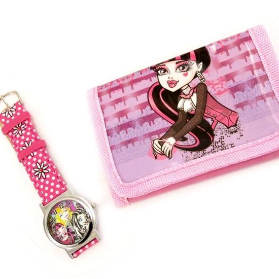 Coffret montre + portefeuille "Monster High" rose violet , - Achat ...