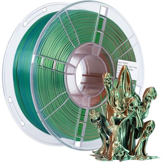 Filament Pla Silk - Tri Color - Pour Imprimante 3D - 1,75 Mm - Pla ...