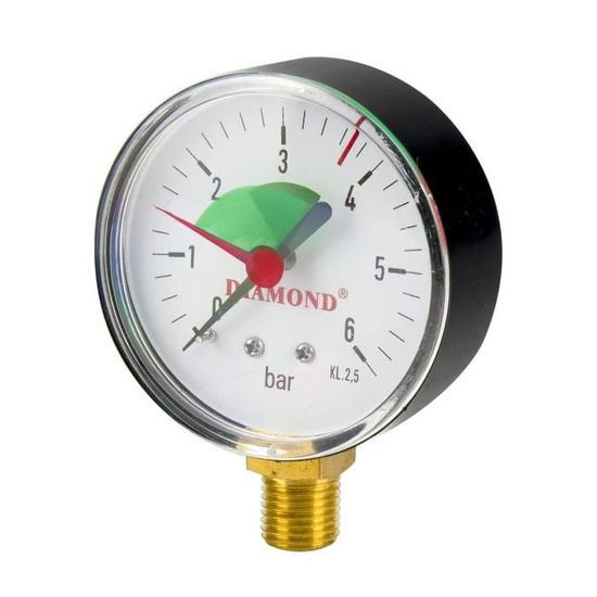 Manomètre Hydraulique Vertical, Diamètre 63Mm, Filetage 1-4" Bsp ...