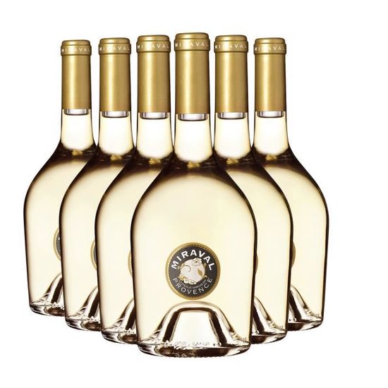 Côtes de Provence Blanc 2022 - Lot de 6x75cl - Miraval - Vin AOC Blanc ...