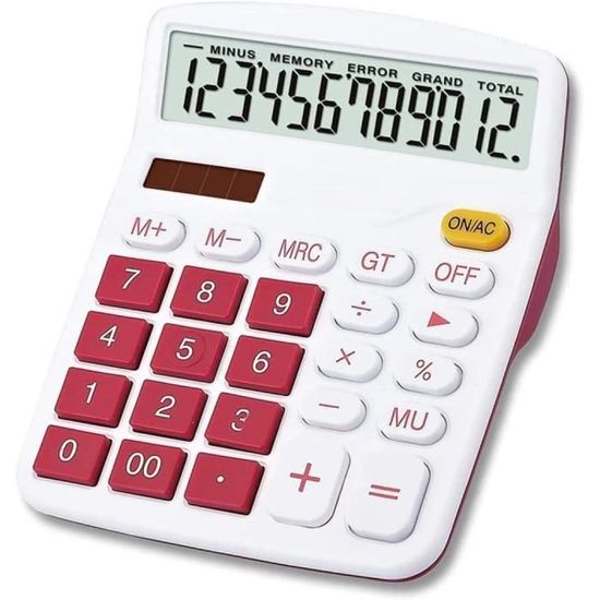 Calculatrice De Bureau Batterie Solaire Double Alimentation, 12 ...