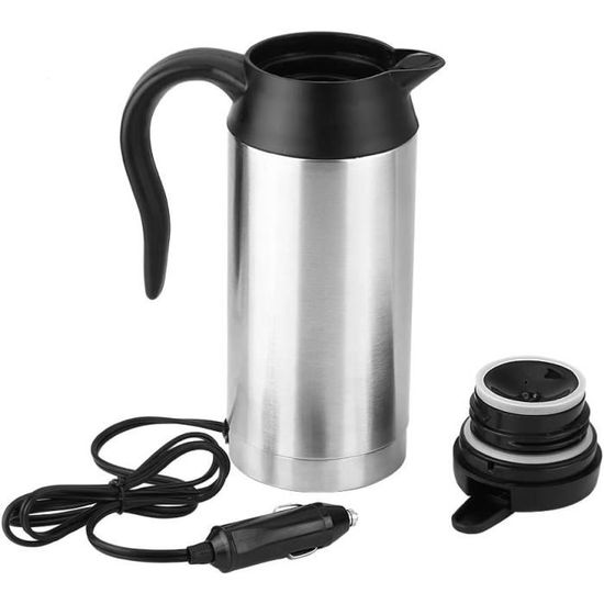 Bouilloire Électrique De Voiture, 750 Ml 12V Voiture Allume-Cigare En Acier Inoxydable Chauffe ...