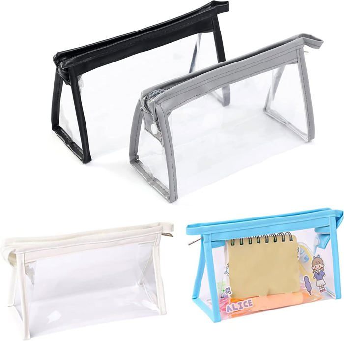 Trousse Transparente Scolaire Pour Examen - Sac À Crayons En Clair Pvc ...