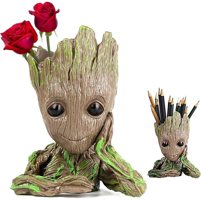 Baby Groot Pot de Fleur - Figurine d'action pour Plantes et stylos du ...