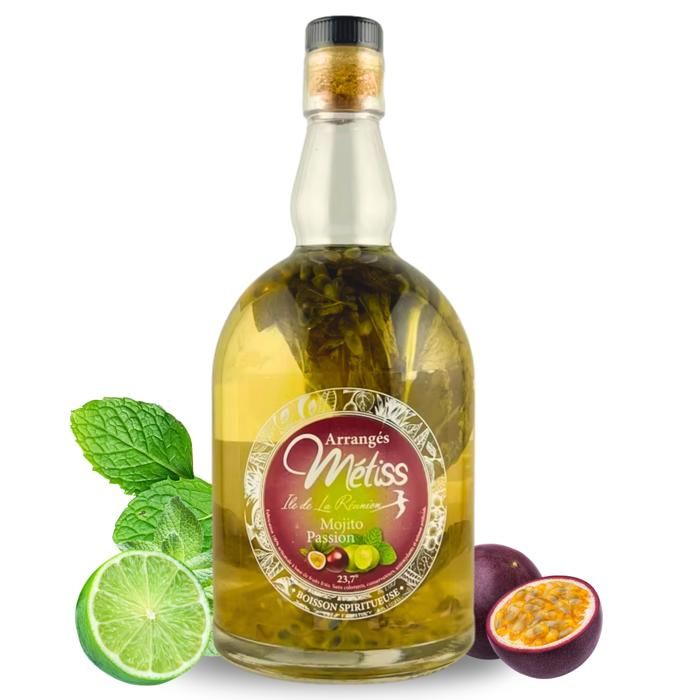 RHUM METISS | Rhum Arrangé 23,7° Mojito Passion | bouteille de 50cl à ...