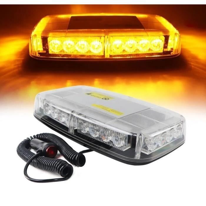 Feu d'Avertissement 24 LED Toit Barre de Lumière Stroboscopique Base ...