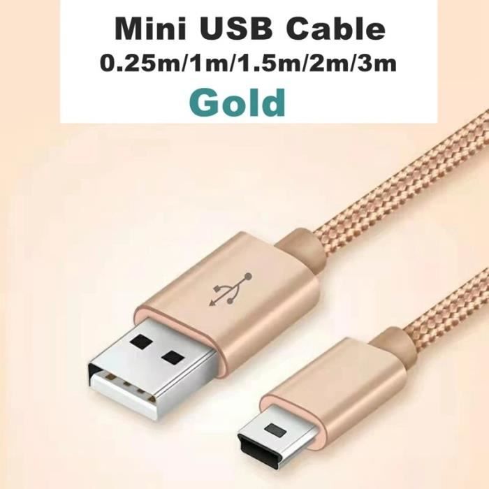 3M - les métaux - Mini câble USB à 5 broches, chargeur de données ...