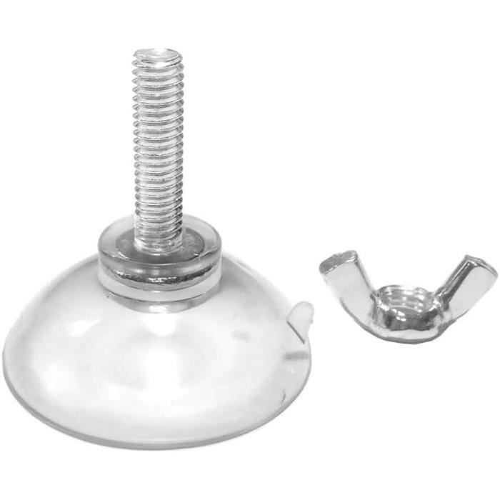 Lot de 20 ventouses solides en PVC Transparent avec vis à écrou ...