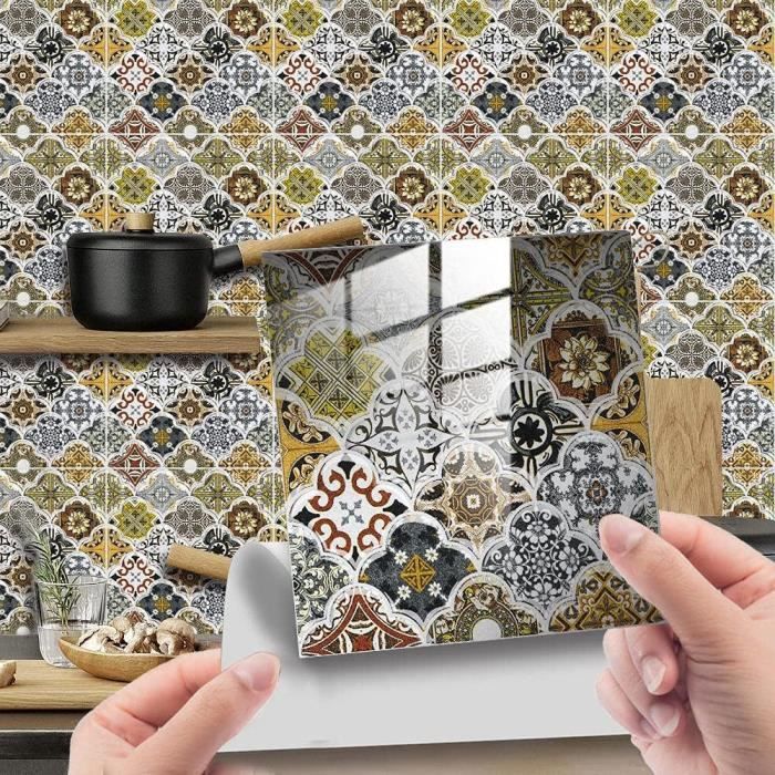Carrelage Adhésif 20X20 À Motifs Credence Adhesive Pour Cuisine Brique ...