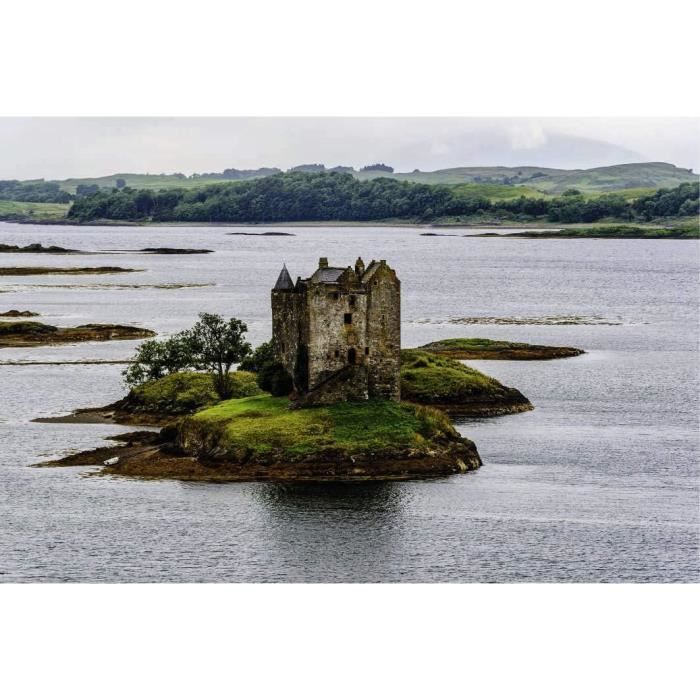 Tableau Décoratif - Scenolia - Castle Island - Toile imprimée - Cadre ...