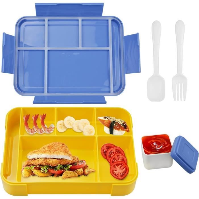 1330ml Lunch Box avec 6 Compartiments et Sauce Box Boîte à Déjeuner ...