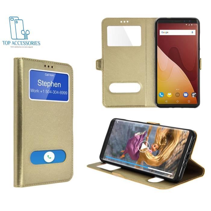 Etui fenêtre Wiko View 2 or - Cdiscount Téléphonie