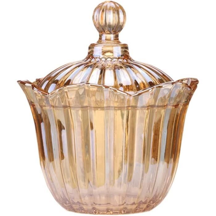 AJW-Bocal à bonbons en verre avec couvercle bocal d'apothicaire en ...