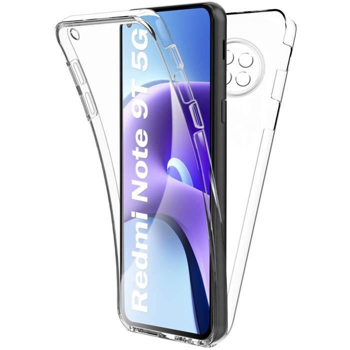 360 Degrés Protection Coque Xiaomi Redmi Note 9T Coque Transparent Etui ...