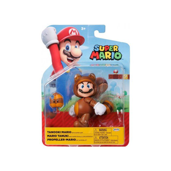 Figurine Super Mario : Mario Tanuki avec Super Feuille - Set Figurine ...