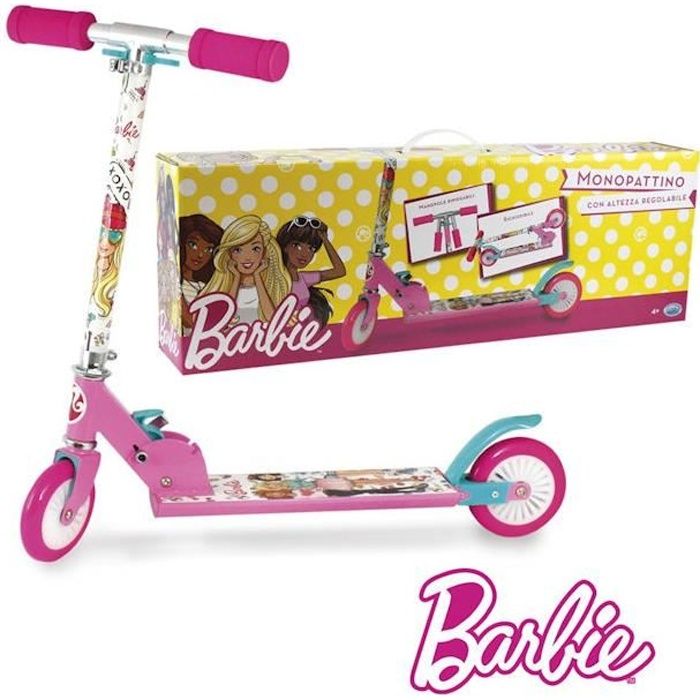 Trottinette - ODS - Barbie - Rose - 2 roues - Aluminium 65 cm - Achat ...