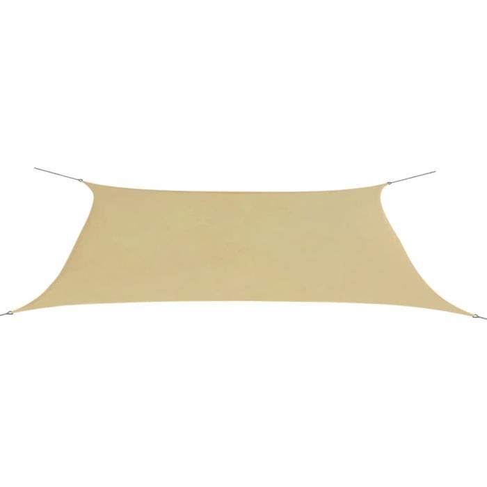 PAL-Parasol en tissu Oxford rectangulaire beige 4x6 m-PAL42294 ...