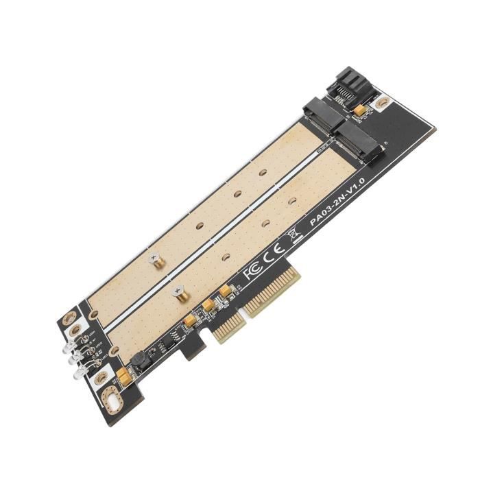 TMISHION carte adaptateur SSD Carte adaptateur PCI-E B-key + M-key M.2 NGFF + NVME Interface ...