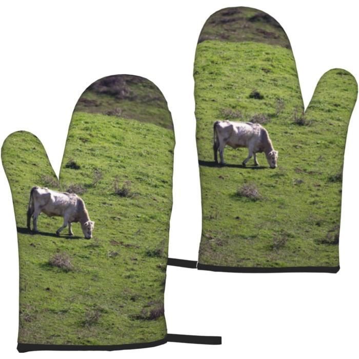 Gants De Four Champ De Vache Gants Micro-Ondes Résistants À La Chaleur ... Gants De Four Champ De Vache Gants Micro-Ondes Résistants À La Chaleur ...