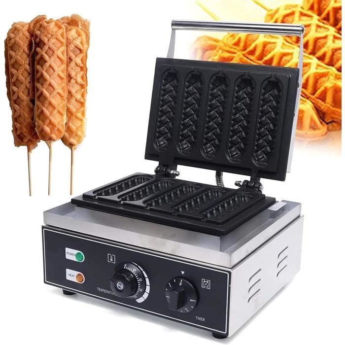 Gaufrier Commercial Pour Hot-Dog, Gaufres 1550 W Sur Un Bâton En Acier ...